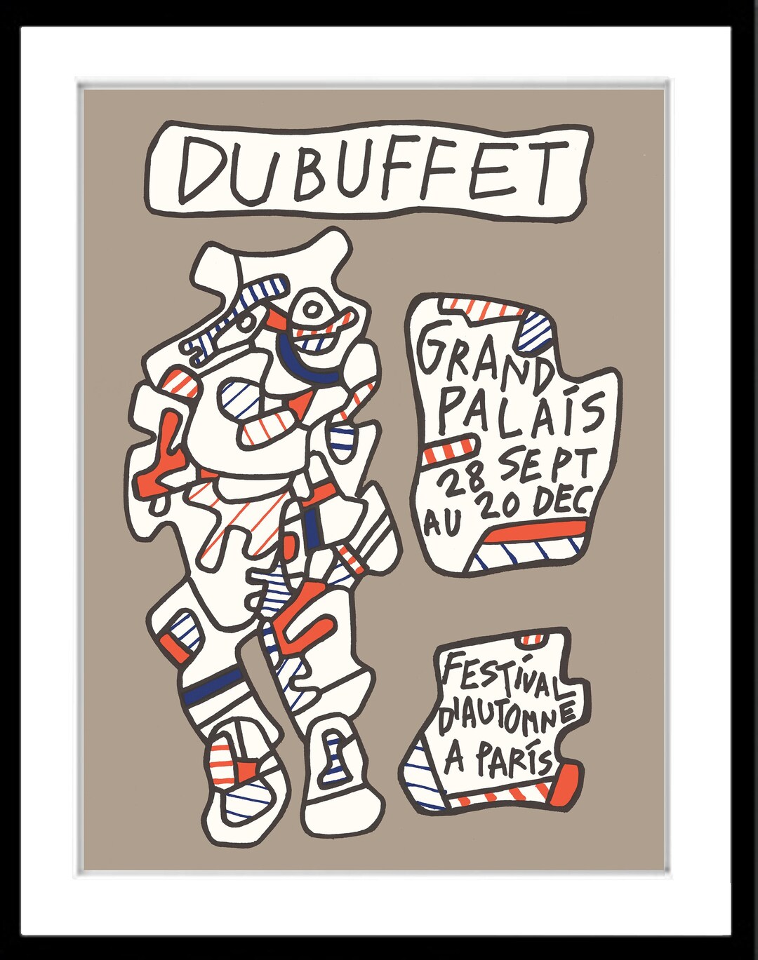 Jean Dubuffet Grand Palais Exhibition Poster - Etsy