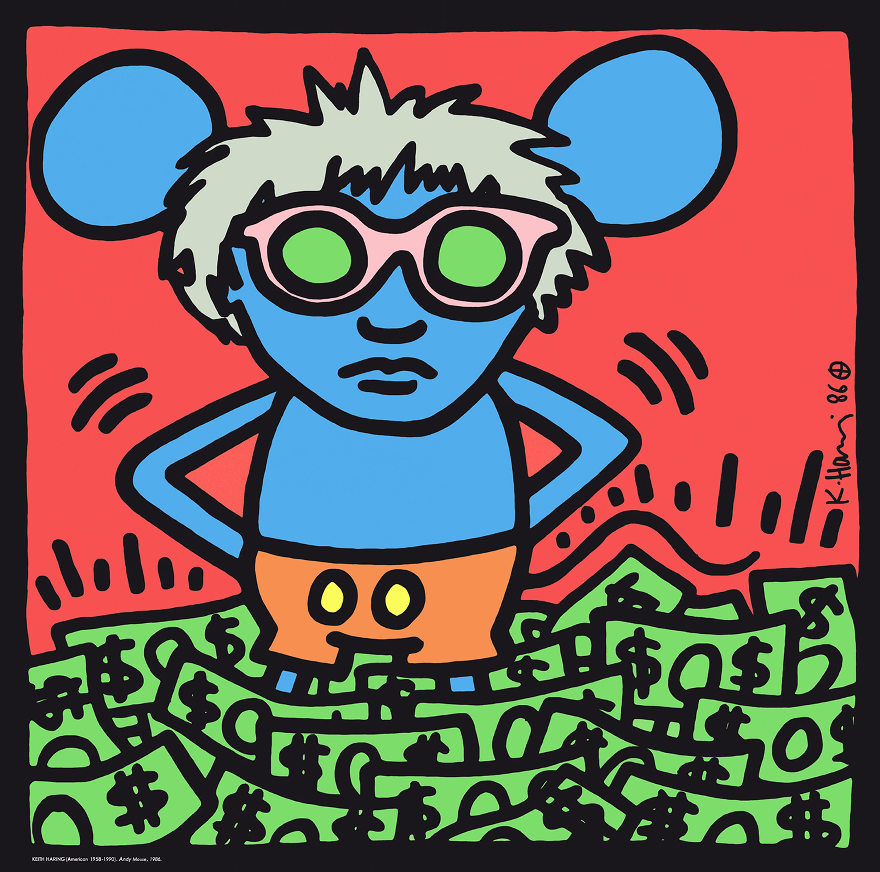 Keith Haring, Andy Mouse - Etsy