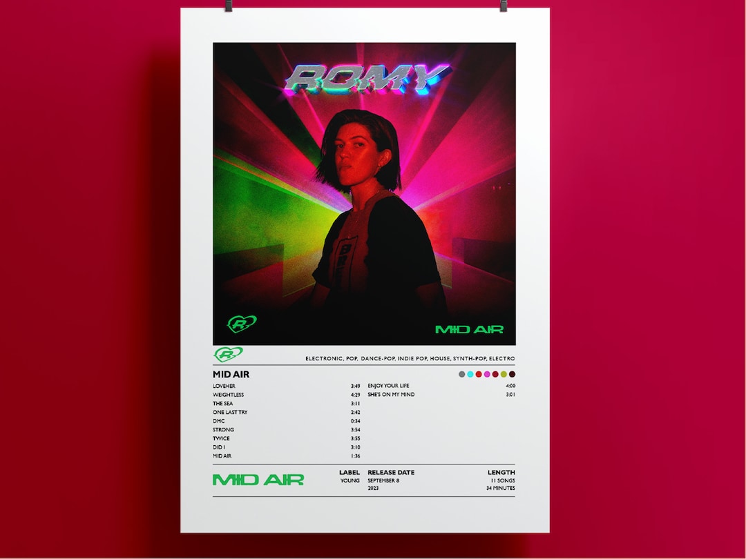 Romy / Mid Air / Album Artwork Poster Print Tracklist Wall Art - Etsy
