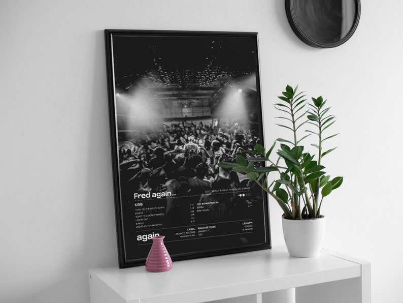 Fred Again Usb Album Artwork Poster Print Tracklist Wall Art Infographic Etsy Hong Kong