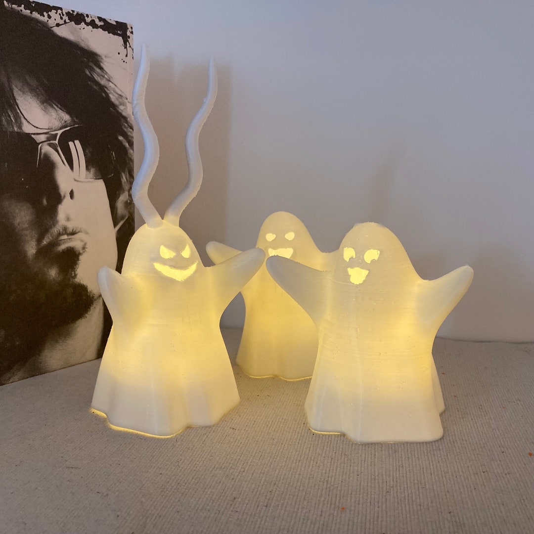 Spooky Ghosts With Flickering Tea LED Candle Halloween Decor 3D Printed ...