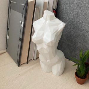 Female Torso Statue Low Poly Geometric Nordic Design Body Sculpture ...