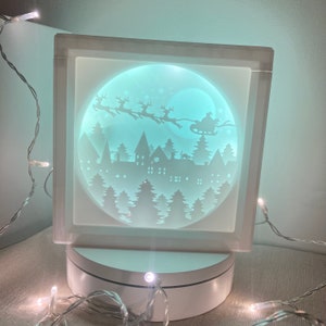 Christmas LED Night Light Box Shadow Box Gifts for Christmas Christmas ...