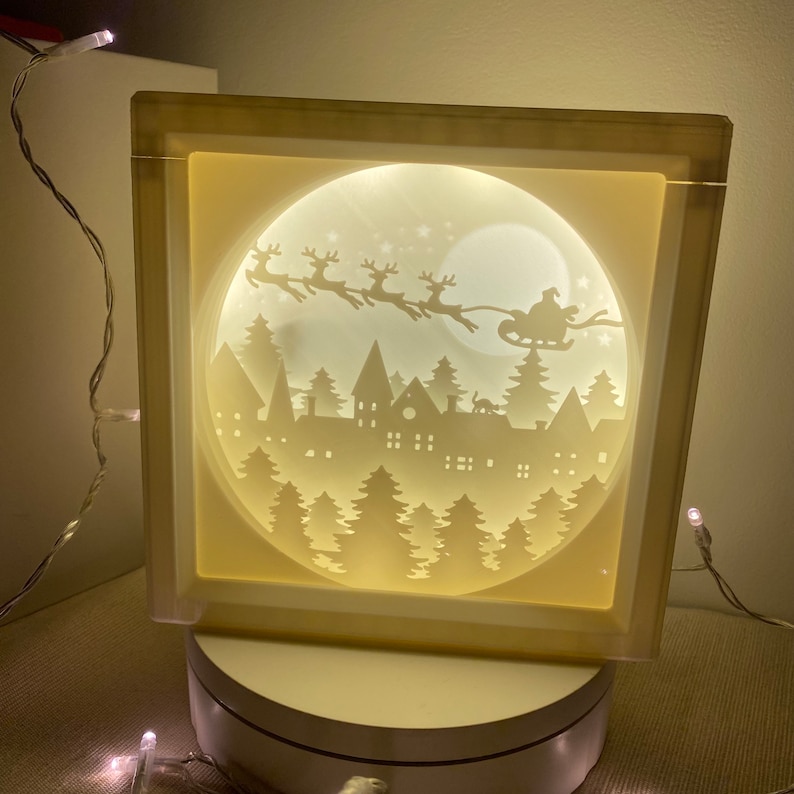 Christmas LED Night Light Box Shadow Box Gifts for Christmas Christmas ...