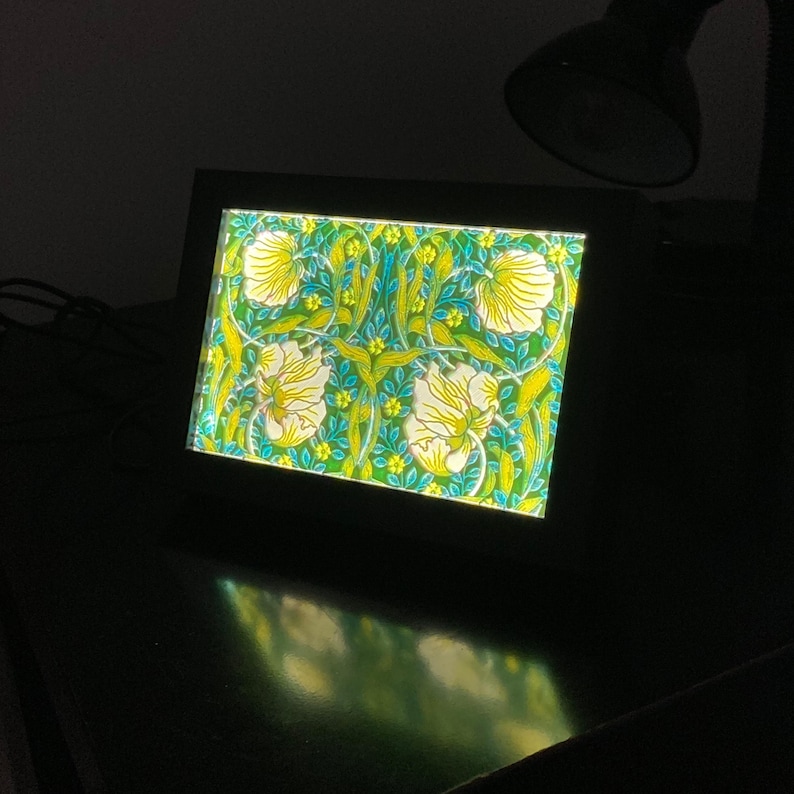 Pimpernel LED Light Box, 3D Printed Floral Shadow Box Decor - Etsy