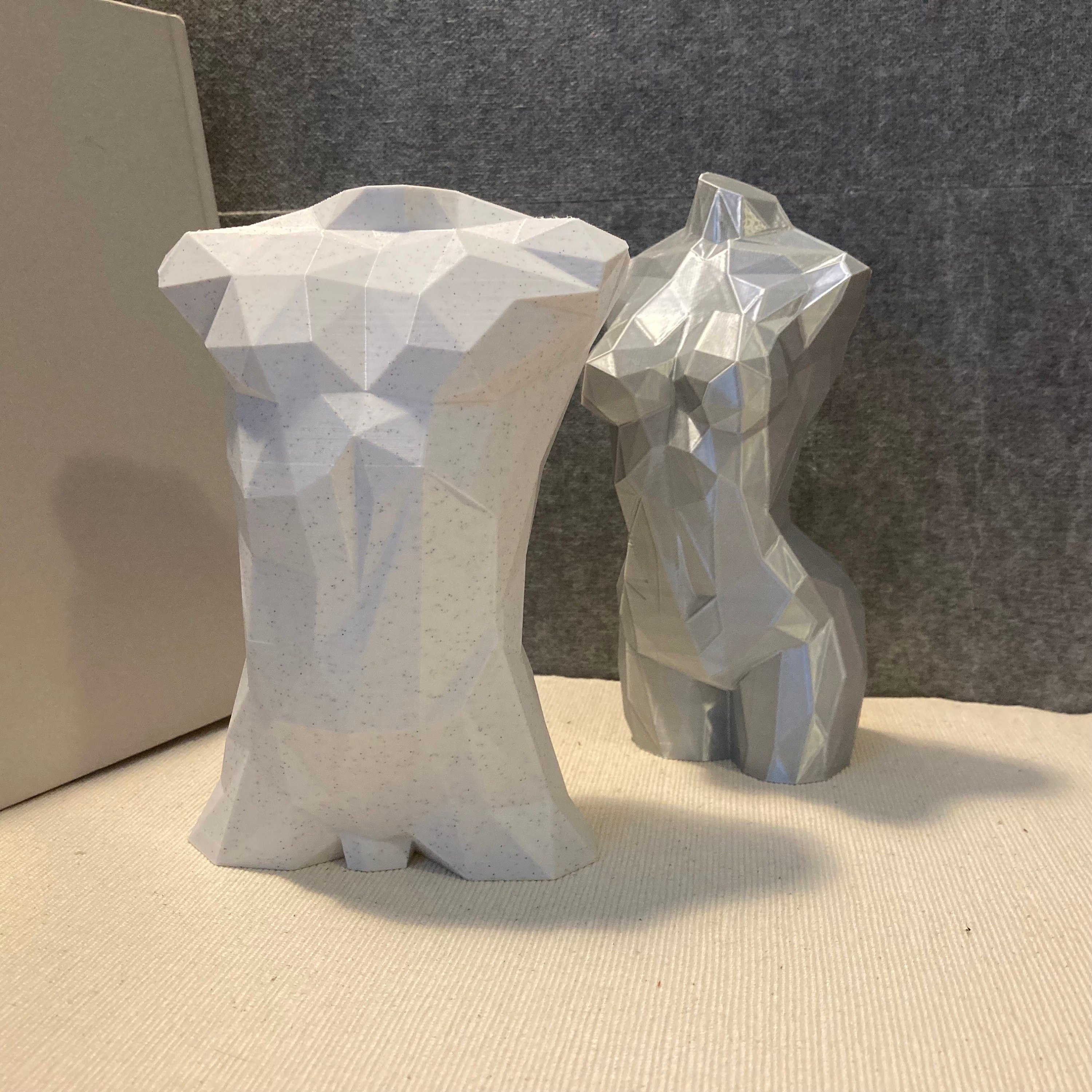 Low Poly Male Body Torso Statue Geometric Design Nordic Style Sculpture ...