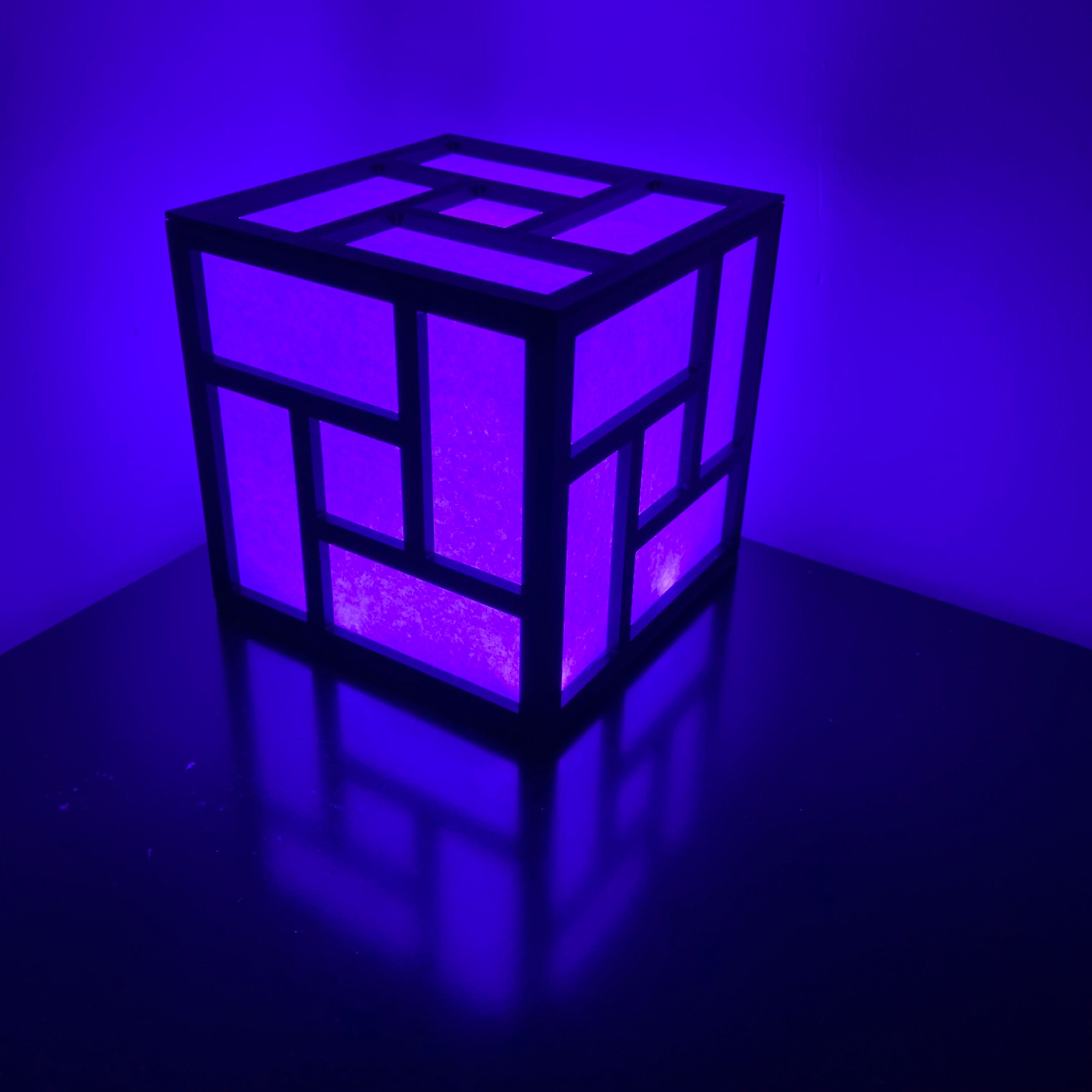 Minimalist Japanese Lantern Asian Style LED Night Light Shadow Box ...