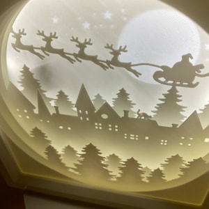 Christmas LED Night Light Box Shadow Box Gifts for Christmas Christmas ...