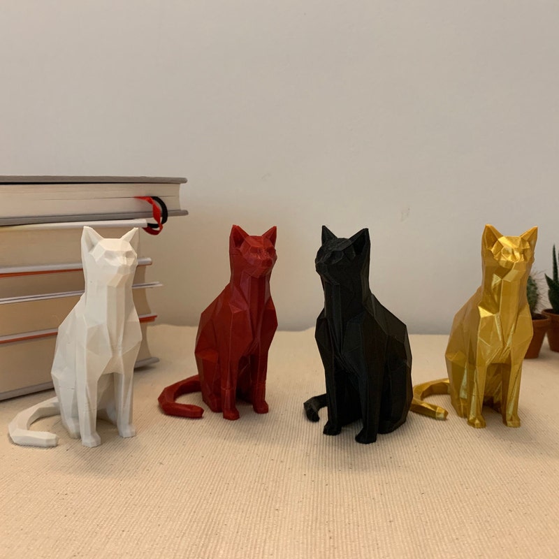 Geometric Cat - Etsy