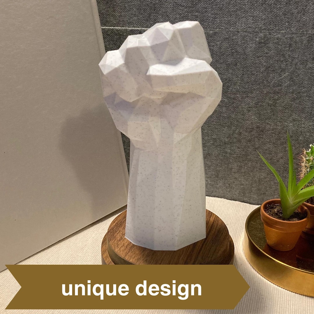 Low Poly Fist Hand Statue - Geometric Modern Minimalist Contemporary ...