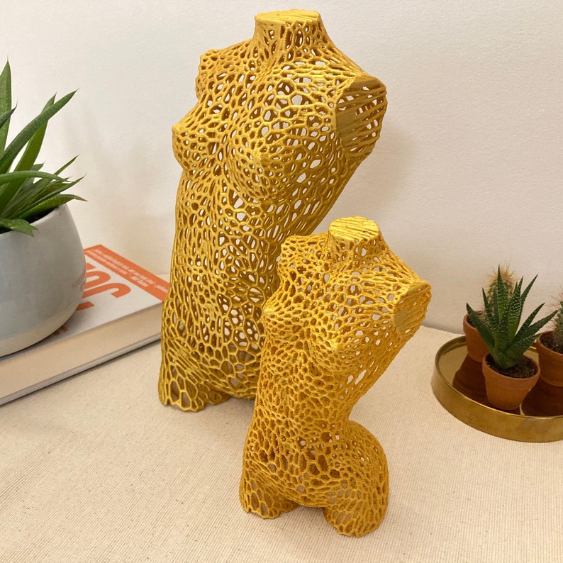 Voronoi Female Torso Statue, 3D Printed Home Decor - Etsy