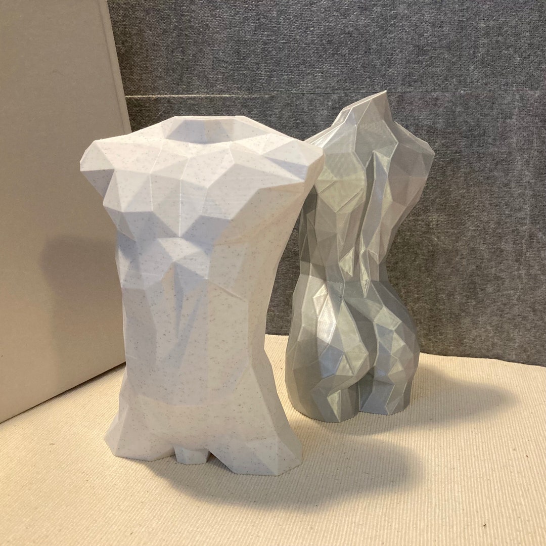 Low Poly Male Body Torso Statue Geometric Design Nordic Style Sculpture ...