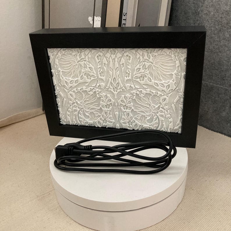 Pimpernel LED Light Box, 3D Printed Floral Shadow Box Decor - Etsy