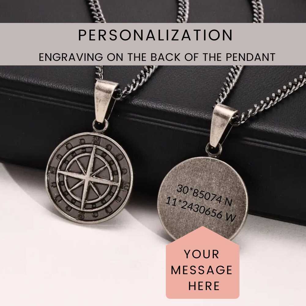 To My Son Compass Dad to Son Engraved Compass Necklace - Etsy