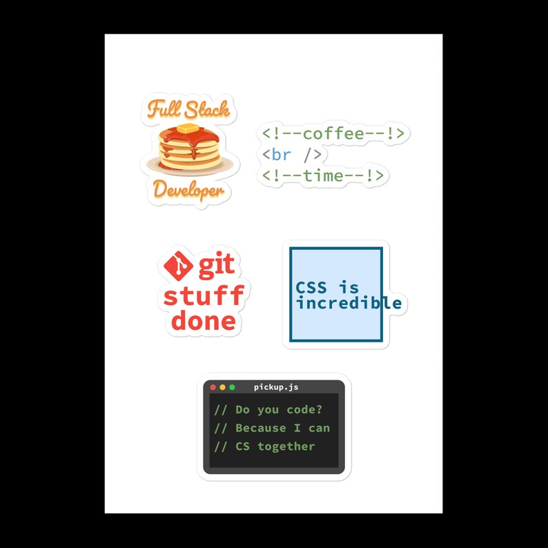Developer Sticker Set Clever Funny Stickers Etsy