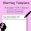 Blurting Template for Revision Template for iPad Template for Student ...