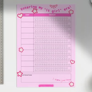Habit Tracker for iPad Printable Habit Tracker Barbie Theme Pink It ...