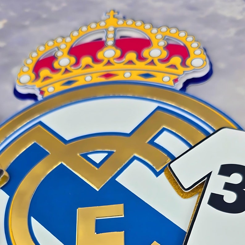 Real Cake Topper, Soccer Cake Topper Decoration, Madrid Fan Cake Design ...