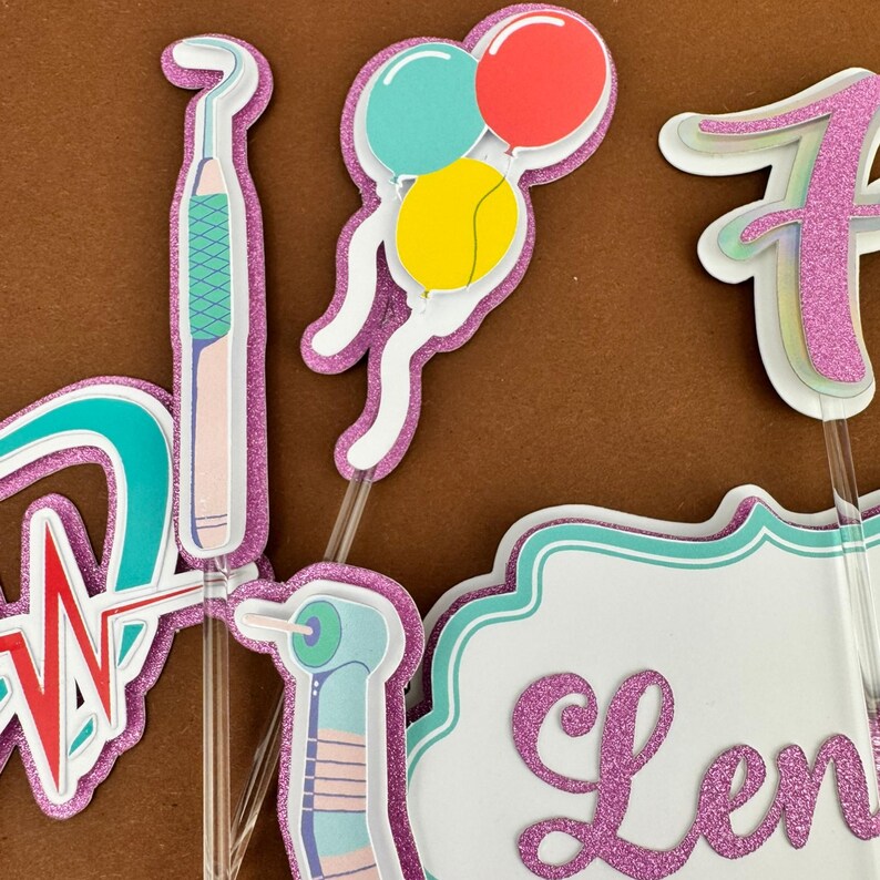 Dentist Cake Topper, Tooth Cake Decoration, Dental Birthday Party Decor ...