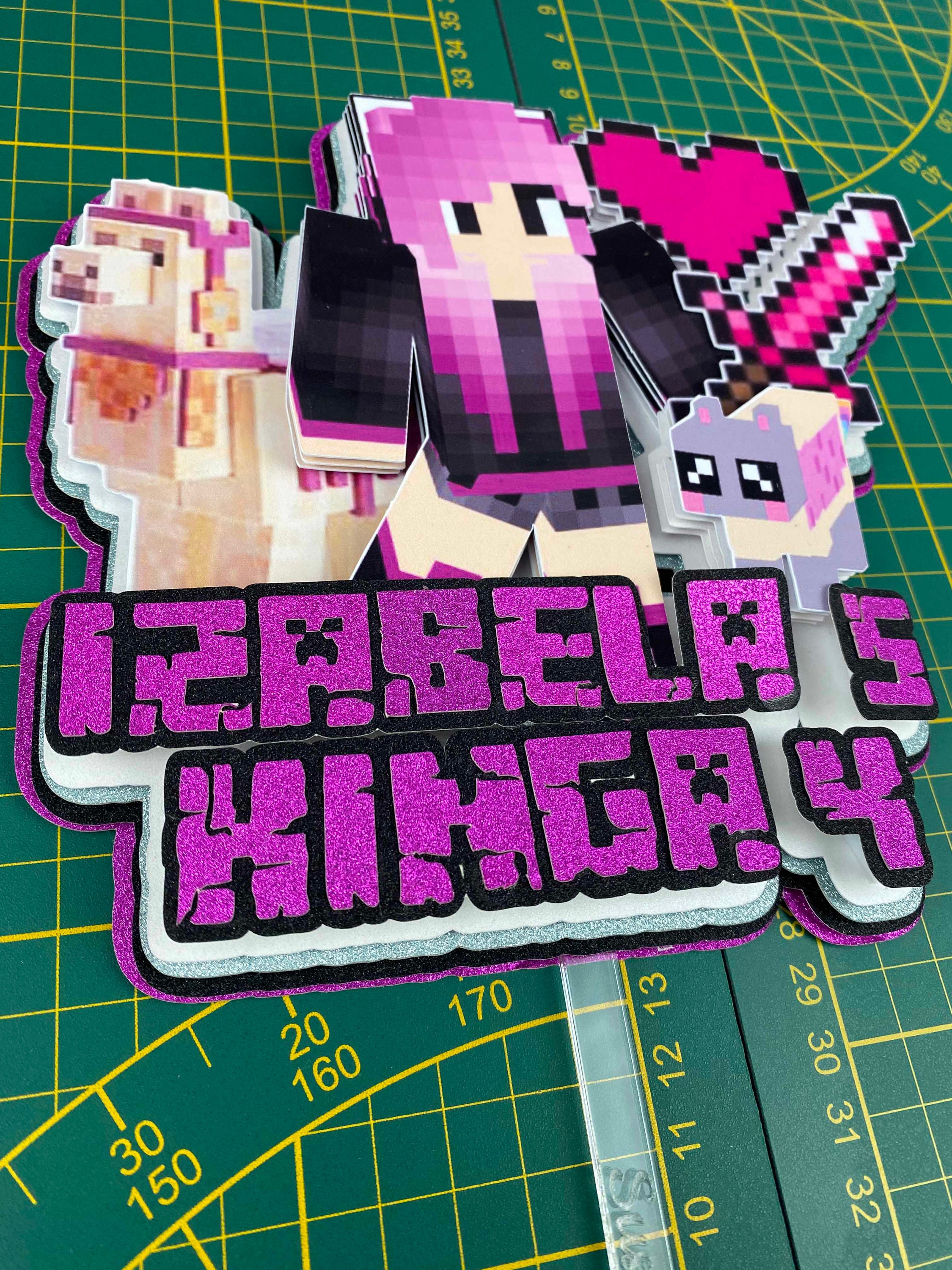 Cake Topper Minecraft I Girl Minecraft I Tortenstecker I Tortendeko I ...