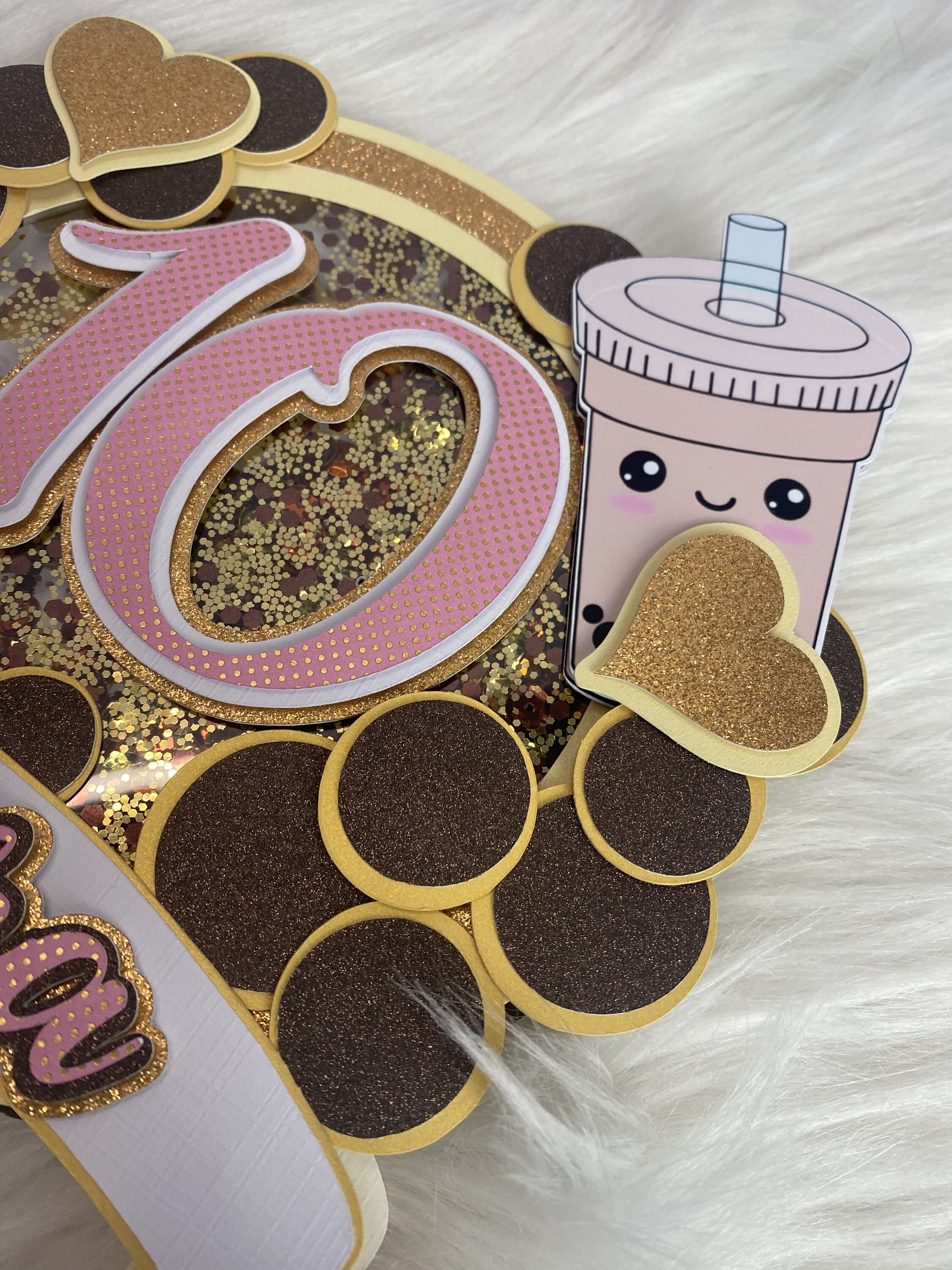 Bubble Tea Cake Topper, Motiv Tortendekoration Im Kawaii, Dekoration ...