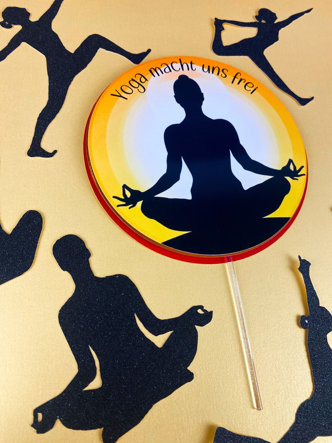 Cake Topper Yoga Kuchendeko Für Yoga Liebhaber, Yogamatte Torten Topper ...