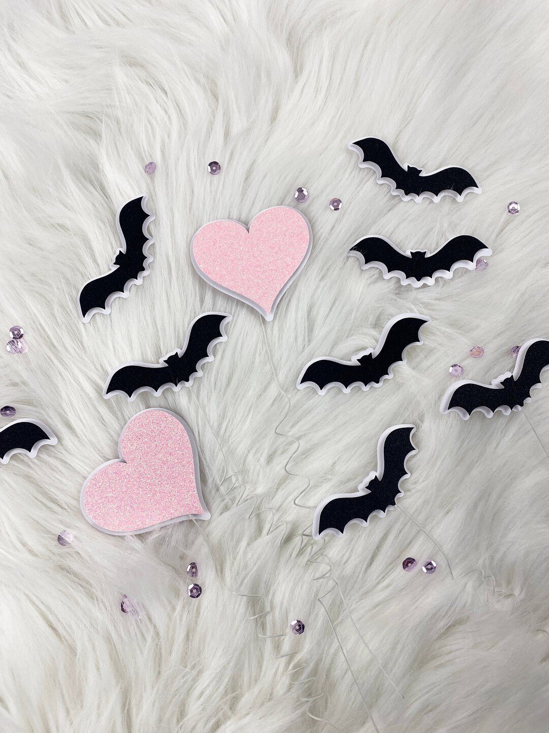 Gothic Herz Bats Cake Topper Set Versatile Halloween Cake Decoration ...