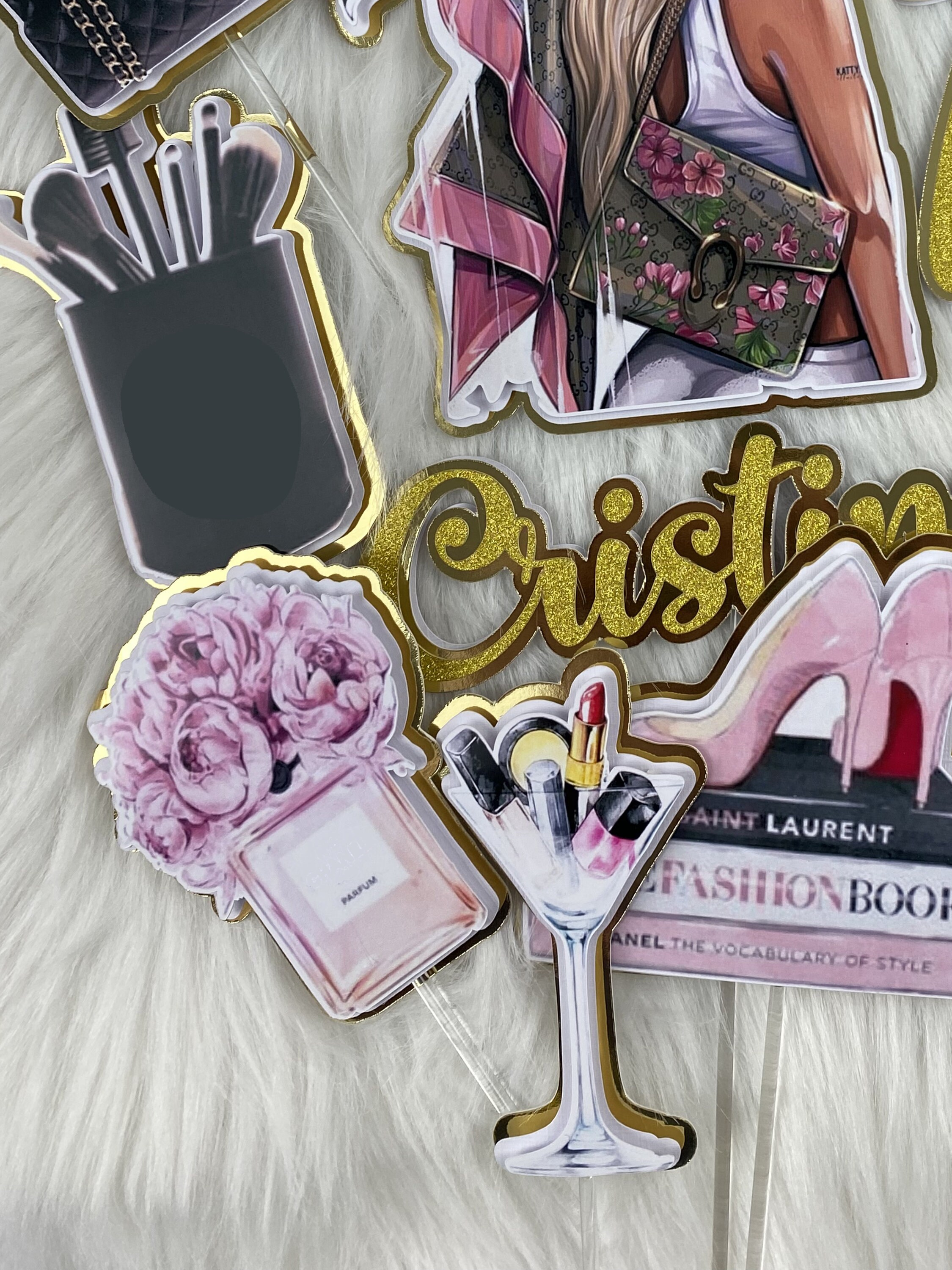 COCO Chanel Cake Topper Set I Fashion Cake Decorations I Chic - Etsy