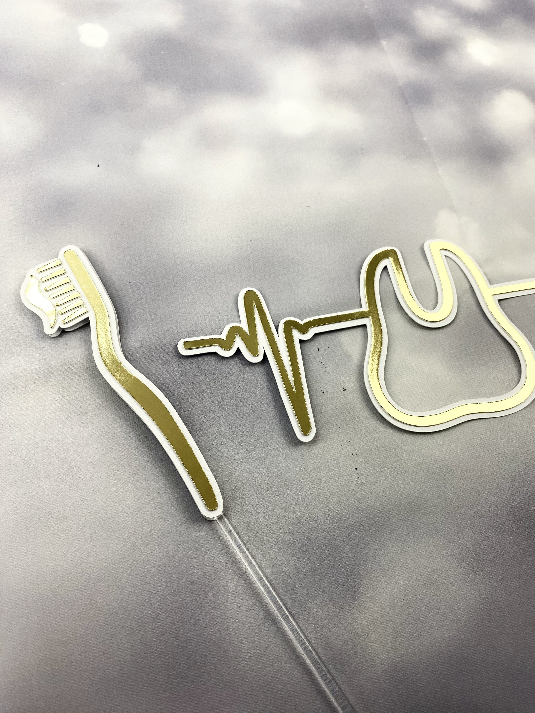 Dentist Cake Topper Tortendeko Für Zahnarzt Doctor Cake Topper Goldene ...
