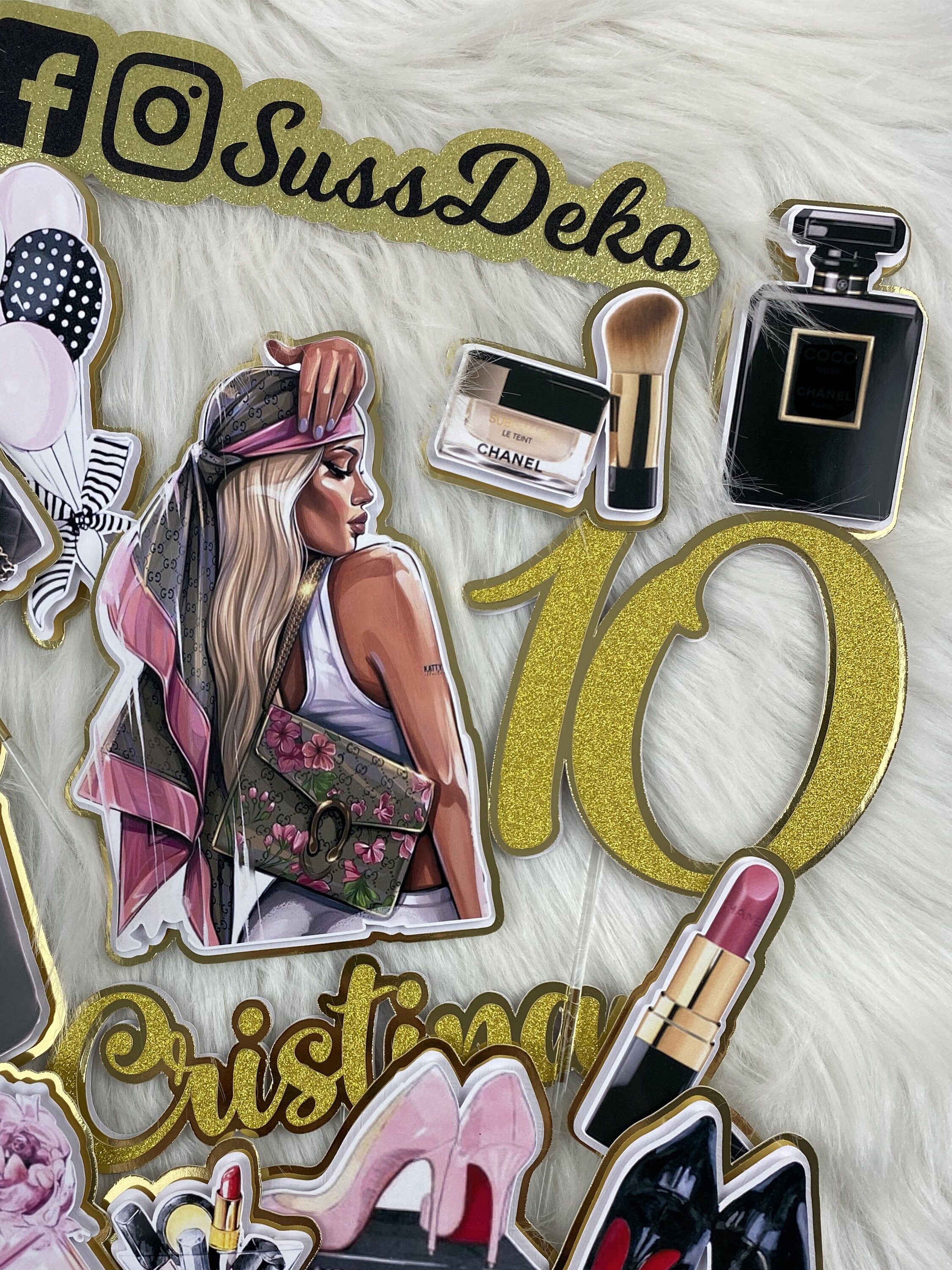 COCO Chanel Cake Topper Set I Fashion Cake Decorations I Chic - Etsy