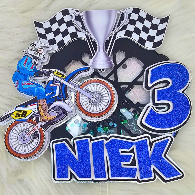 Motocross Cake Topper - Etsy Australia