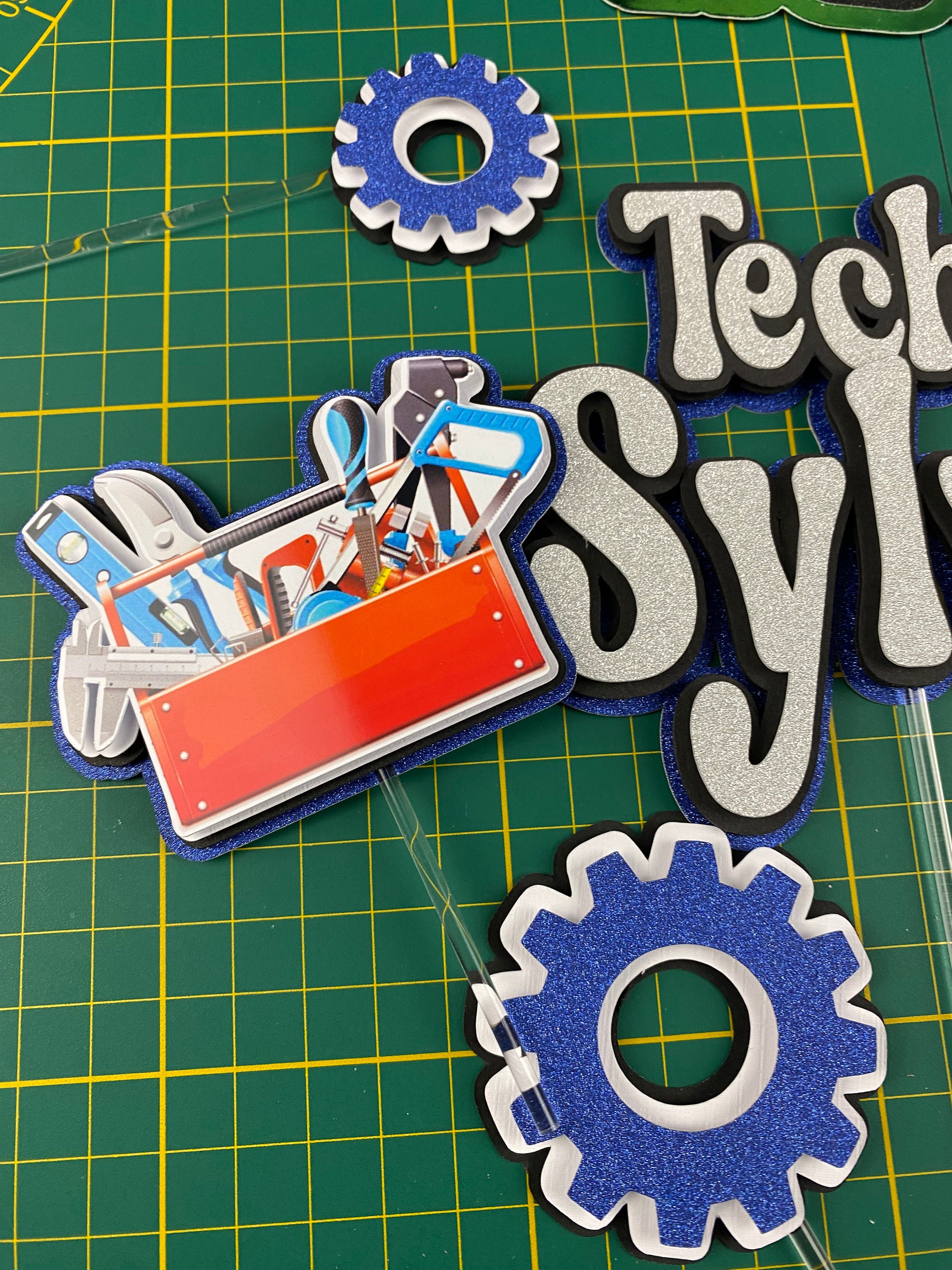 Auto Mechanic Cake Topper With Tools Personalized KFZ Torten Topper ...