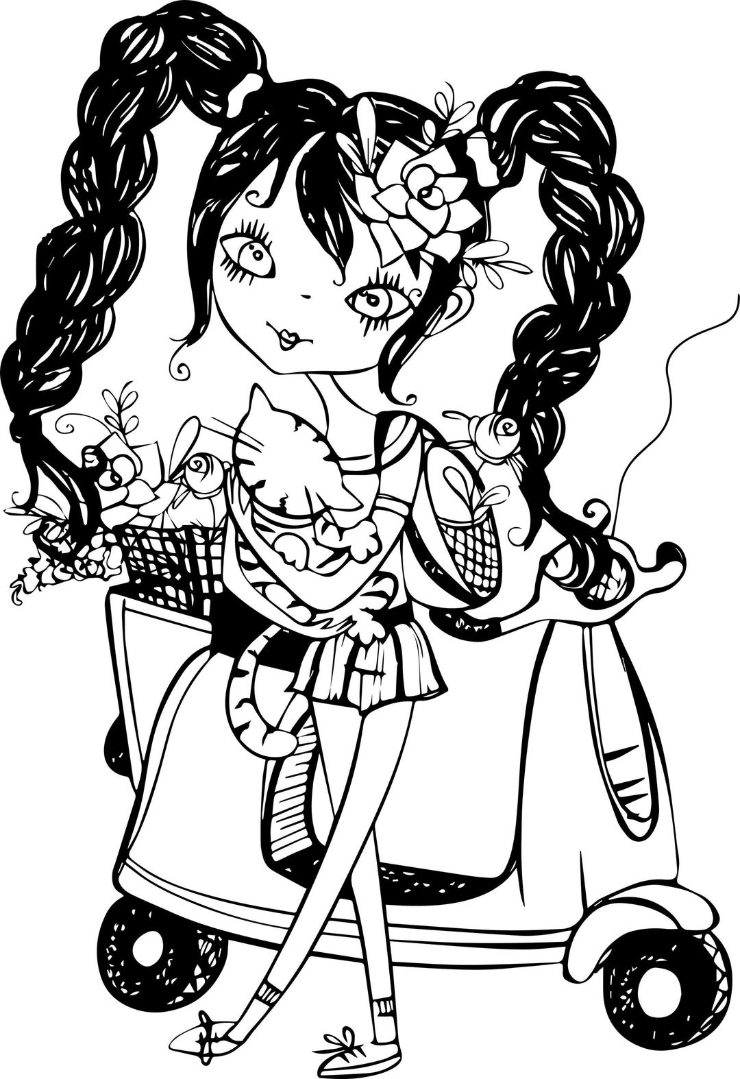 ONLY 1 LEFT in Stock:victorian Chibi Girls Coloring Book for Adults and ...