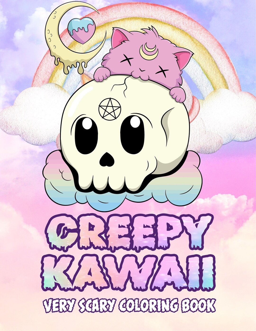ONLY 1 LEFT in Stock! Big Creepy Kawaii Very Scary Coloring Book for ...
