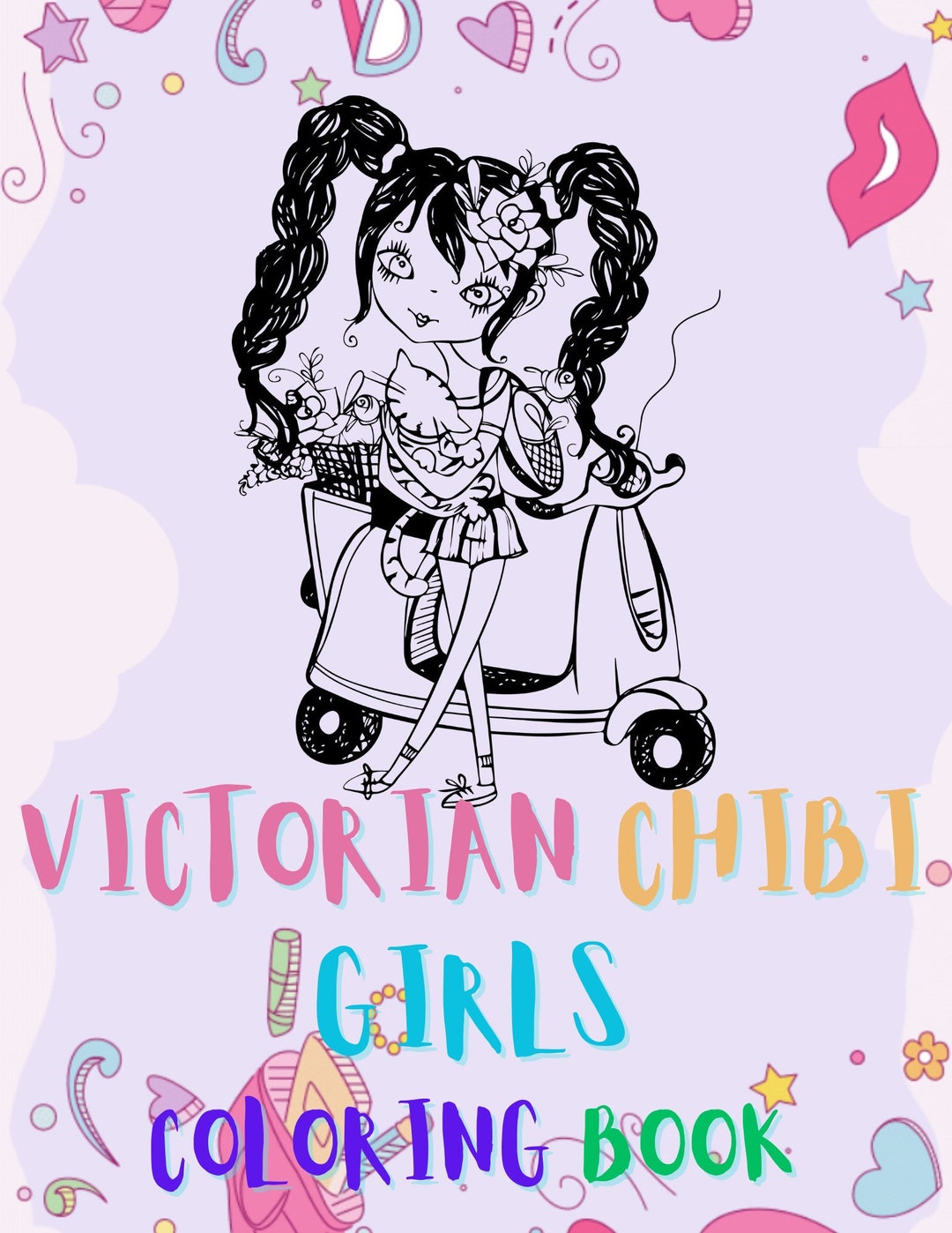 ONLY 1 LEFT in Stock Victorian Chibi Girls Coloring Book for Kids ...
