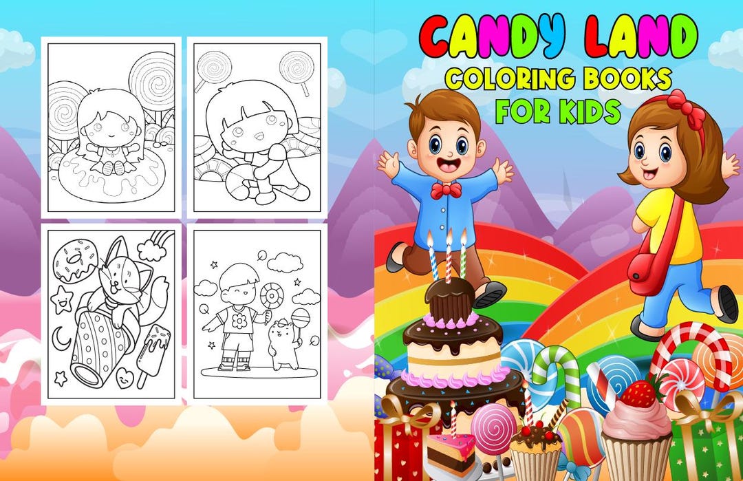 ONLY 1 LEFT in Stock:candy Land Coloring Book for Kids, Features 25 ...