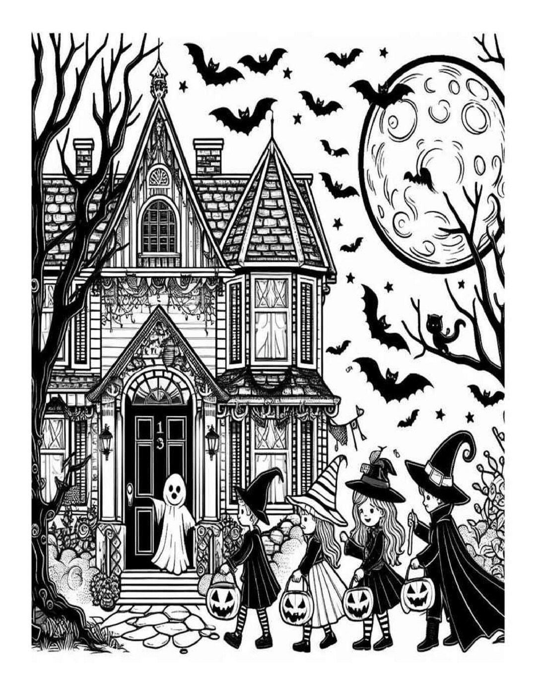 Nightmare Halloween Coloring Book for Adults, Features 25 Coloring ...