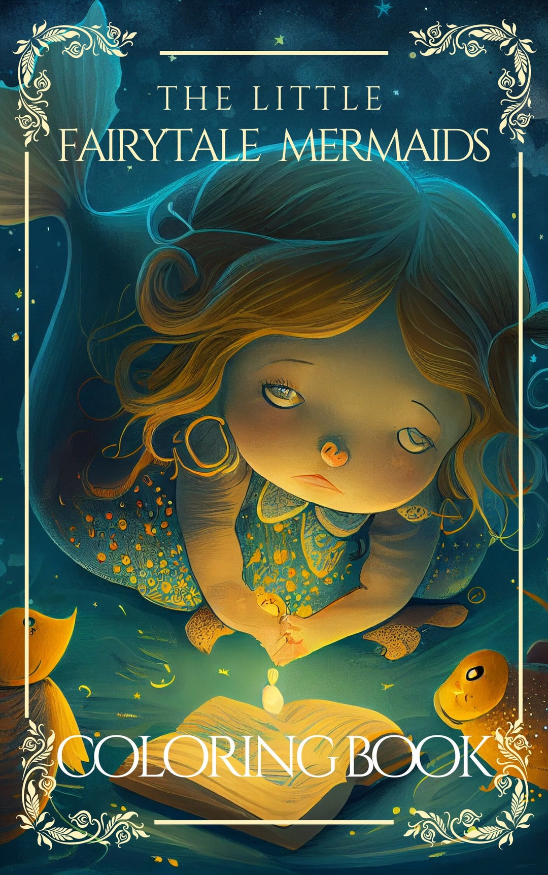 Little Fairy Tale Mermaids Coloring Book for Girls Features - Etsy