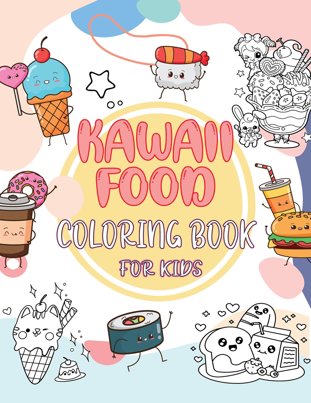 ONLY 1 LEFT in Stock:kawaii Food Coloring Book for Kids, Features 25 ...