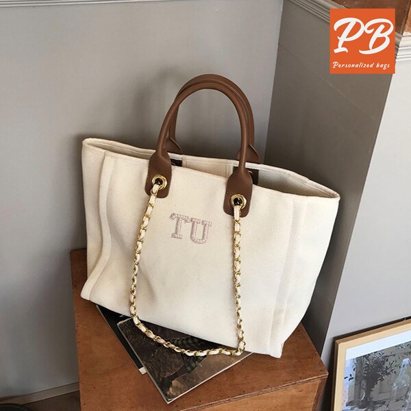 Initial Tote Bag - Etsy