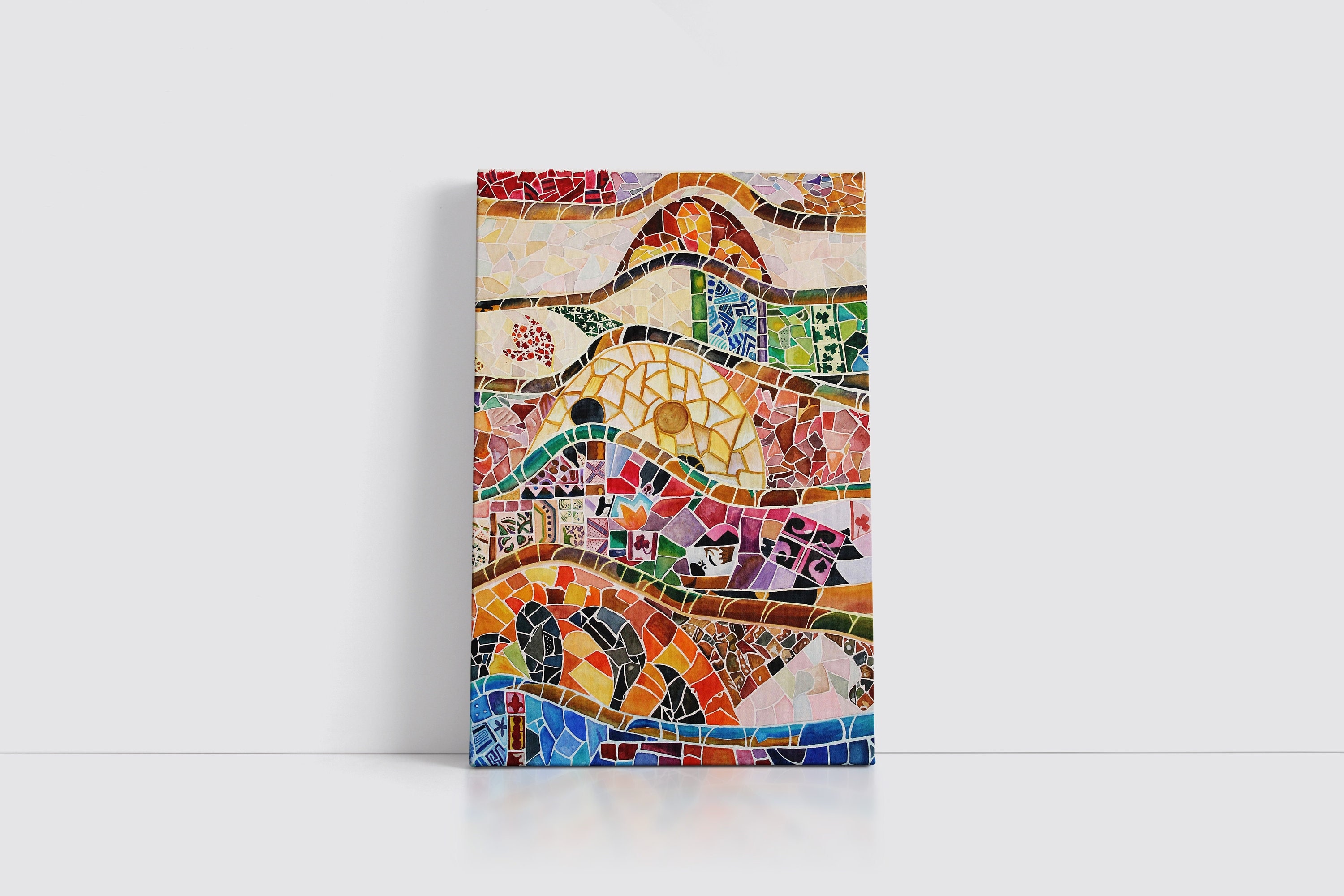 Antoni Gaudí Mosaic/ Canvas Wall Art / Luxury Decor for Room / - Etsy