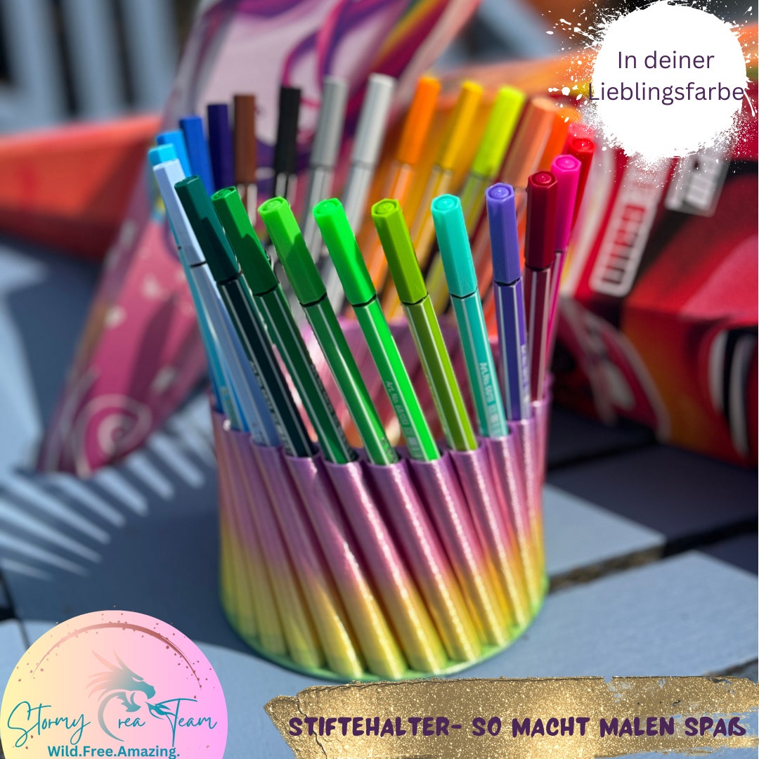 Pen Holder Stabilo Fineliner 3D Print School Enrollment Gift First Grader Organization System - Etsy