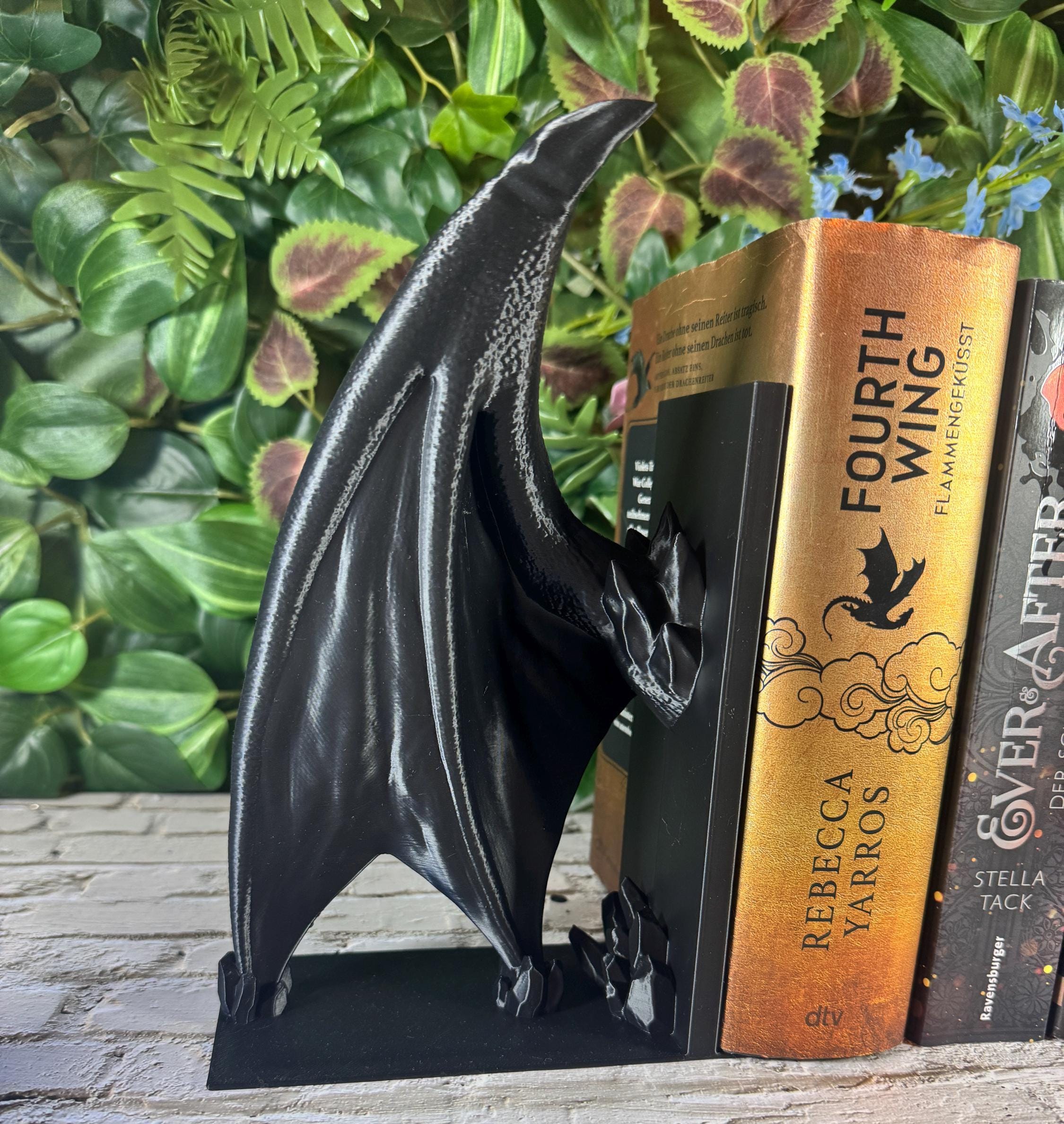 Dragon Wing Bookend 3D Printed • Fantasy Shelf Decor • Bat Wing Bookend ...