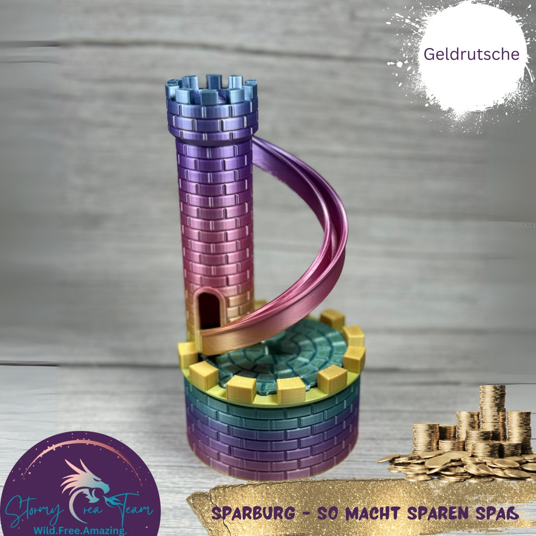 Castle Money Box • 3D Printed Knight's Castle Piggy Bank • Medieval ...