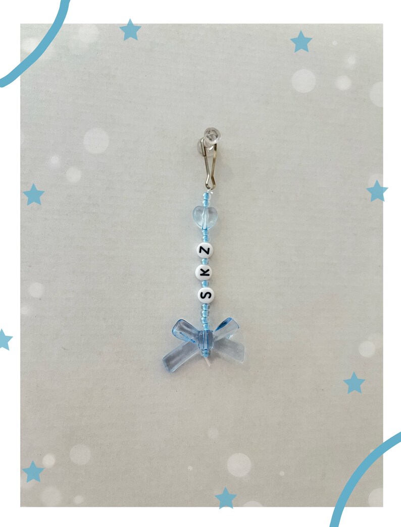 Blue Stray Kids Keychain Aesthetic Bow Keychain - Etsy
