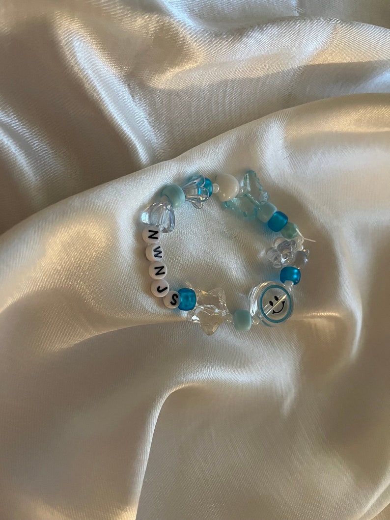 New Jeans Y2K Bracelet Aesthetic Blue Kpop Keychain - Etsy