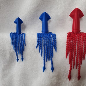 3D Articulated Squid Fidget Toy, Aquarium Decor - Etsy