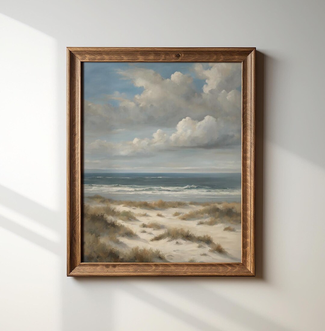 Grandmillennial Coastal Wall Art, Old Money Print, Cape Cod Seascape ...