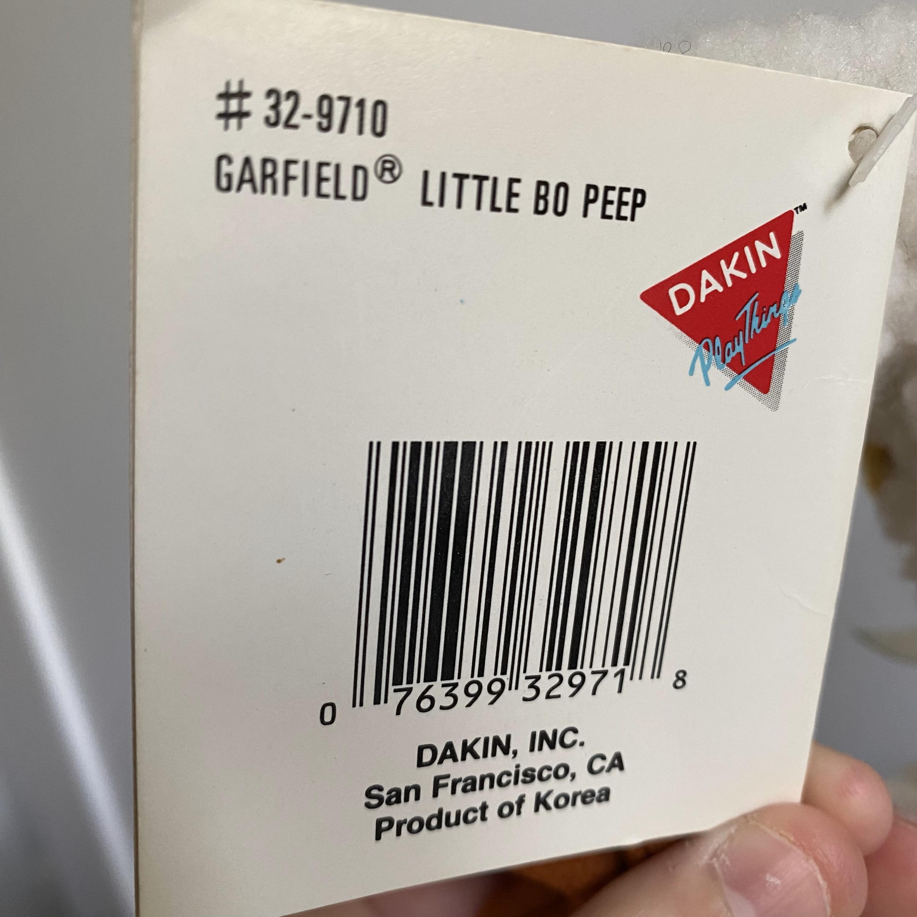 Vintage 1981 Dakin Garfield Furry Tales little Bo Beep Plush, 32-9710 ...