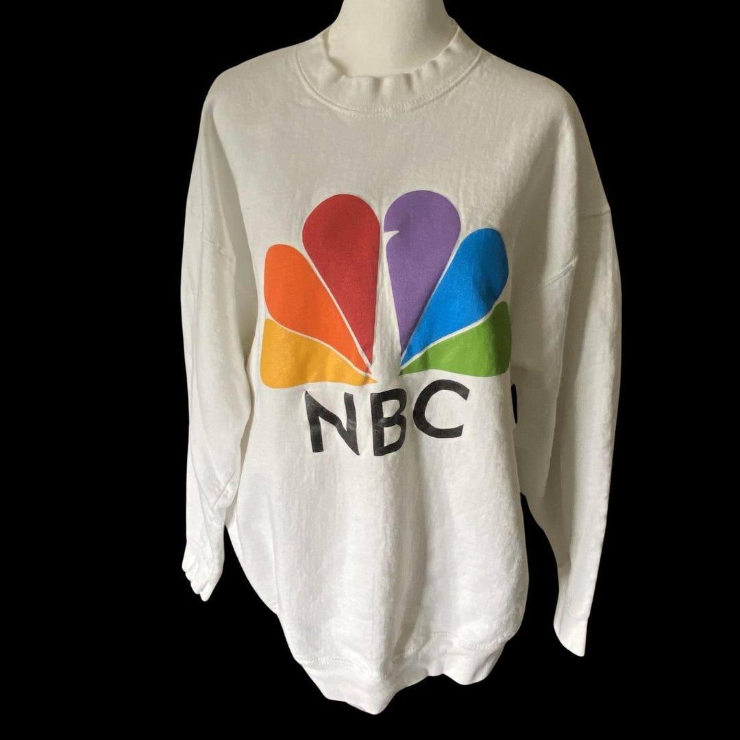 Vintage 90s NBC Logo Crewneck Sweatshirt Size XXL Iconic 90s TV ...